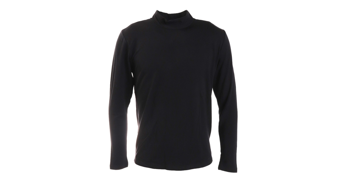 POLEWARDS（メンズ）スキー スノーボード インナー VIATEX 長袖ハイネックシャツ PW2LJU07BLK 吸湿発熱 ...