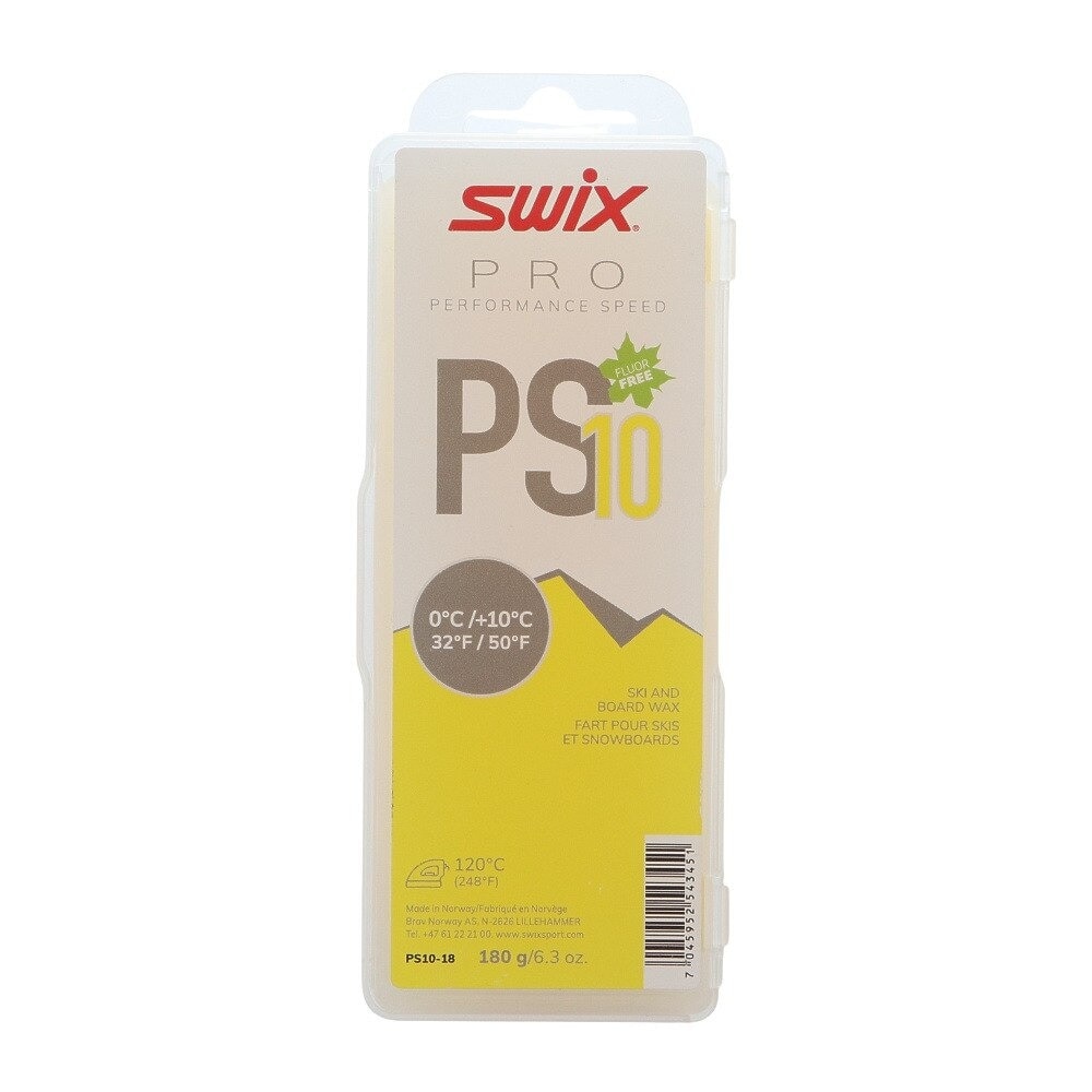 スウィックス（swix）（メンズ、レディース、キッズ）ワックス 固形 PRO Performance Speed PS 180g PS10-18 イエロー メンテナンス スキー スノーボード ...