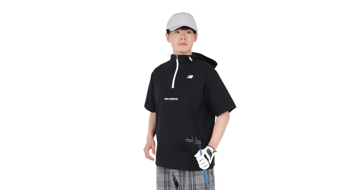 ニューバランス（new balance）（メンズ）ゴルフウェア ハーフジップ プルオーバー フーディー 012-5121001-010 ...
