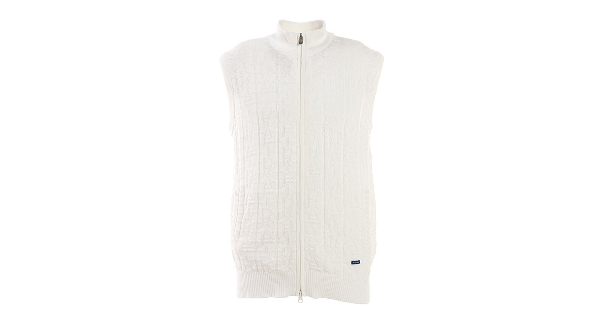 フィドラ（FIDRA）（メンズ）ゴルフウェア アウター ジャガードニットベスト FD5HTK61 WHT | ゴルフ用品はヴィクトリアゴルフ