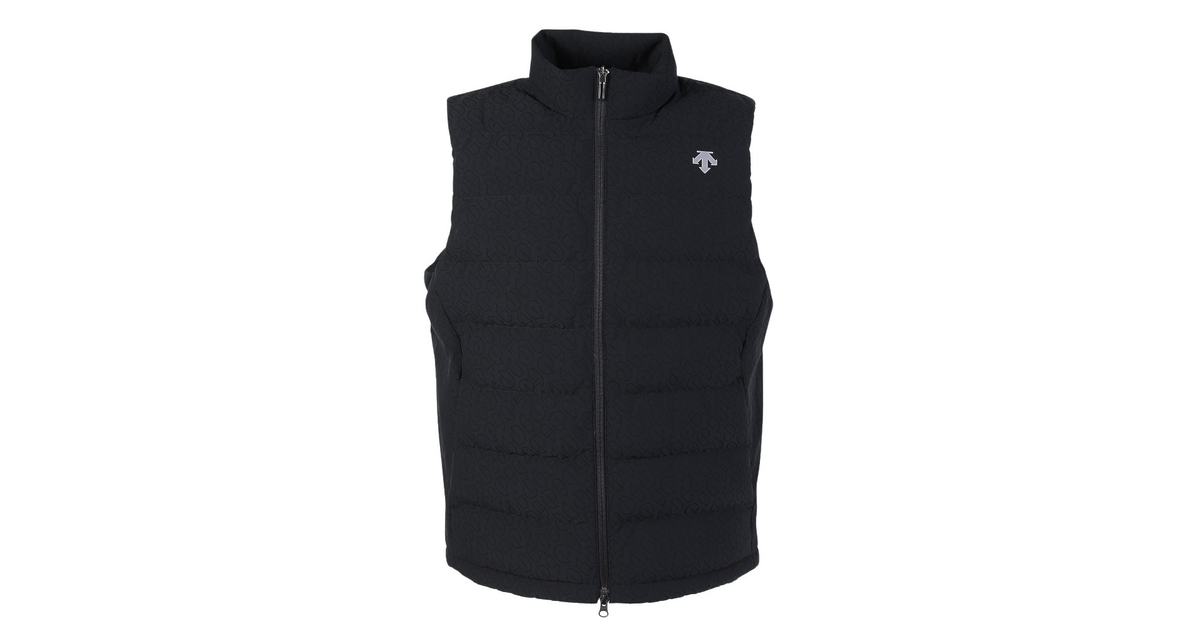 デサントゴルフ（DESCENTEGOLF）（メンズ）ゴルフウェア ジャカードダウンベスト DG4FVE00M BK00 | スポーツ用品は ...