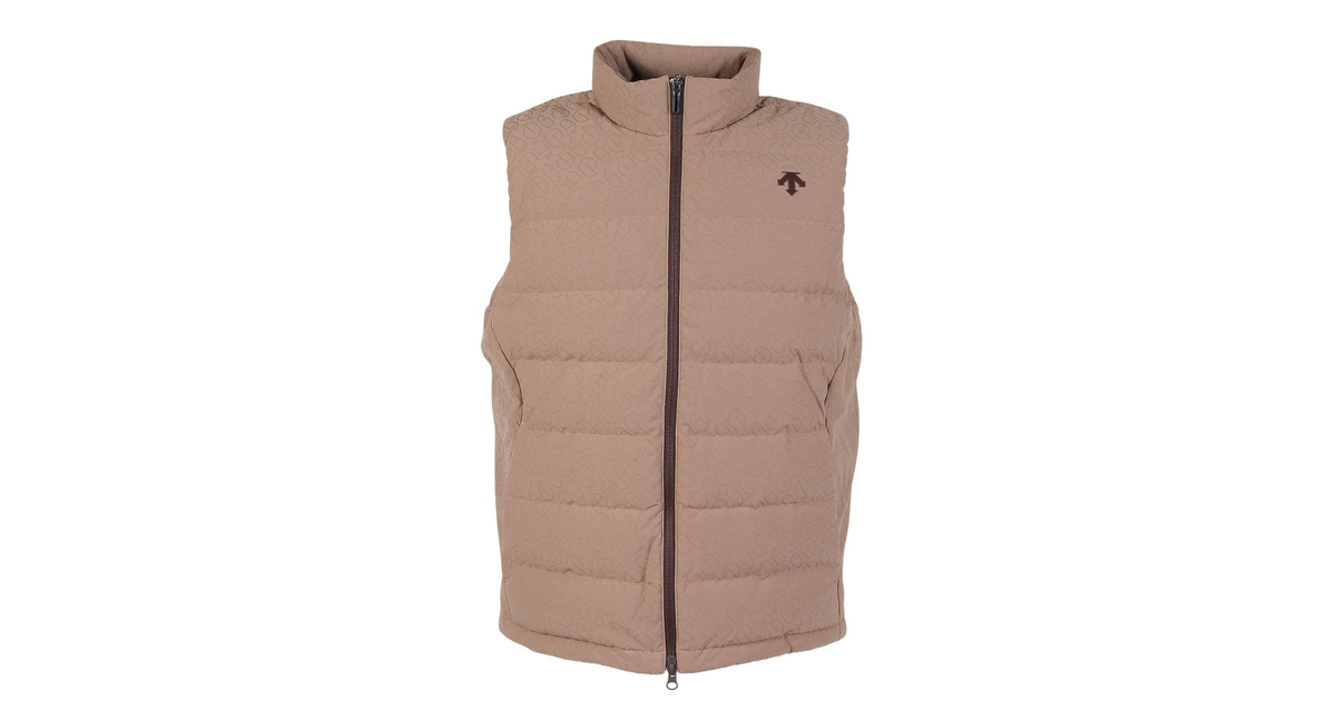 デサントゴルフ（DESCENTEGOLF）（メンズ）ゴルフウェア アウター 撥水 ジャカードダウンベスト DG4FVE00M BW00 ...