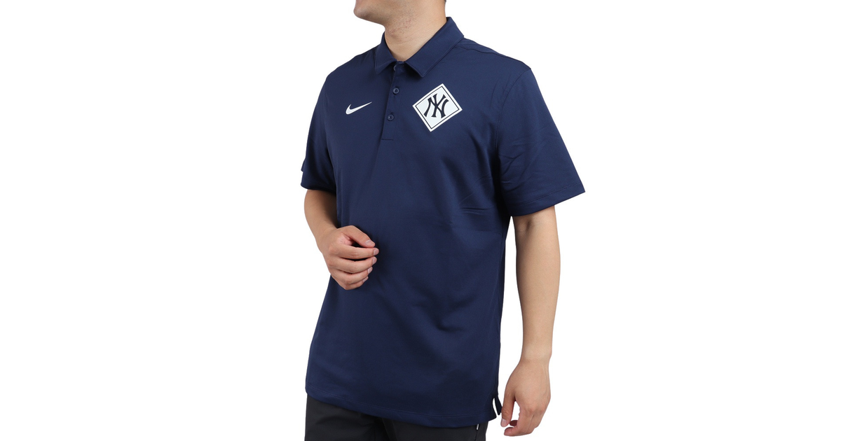 ナイキ（NIKE）（メンズ）ニューヨーク・ヤンキース アイコン ポロシャツ NKNB-44B-NK-OLF | スポーツ用品はスーパースポーツゼビオ