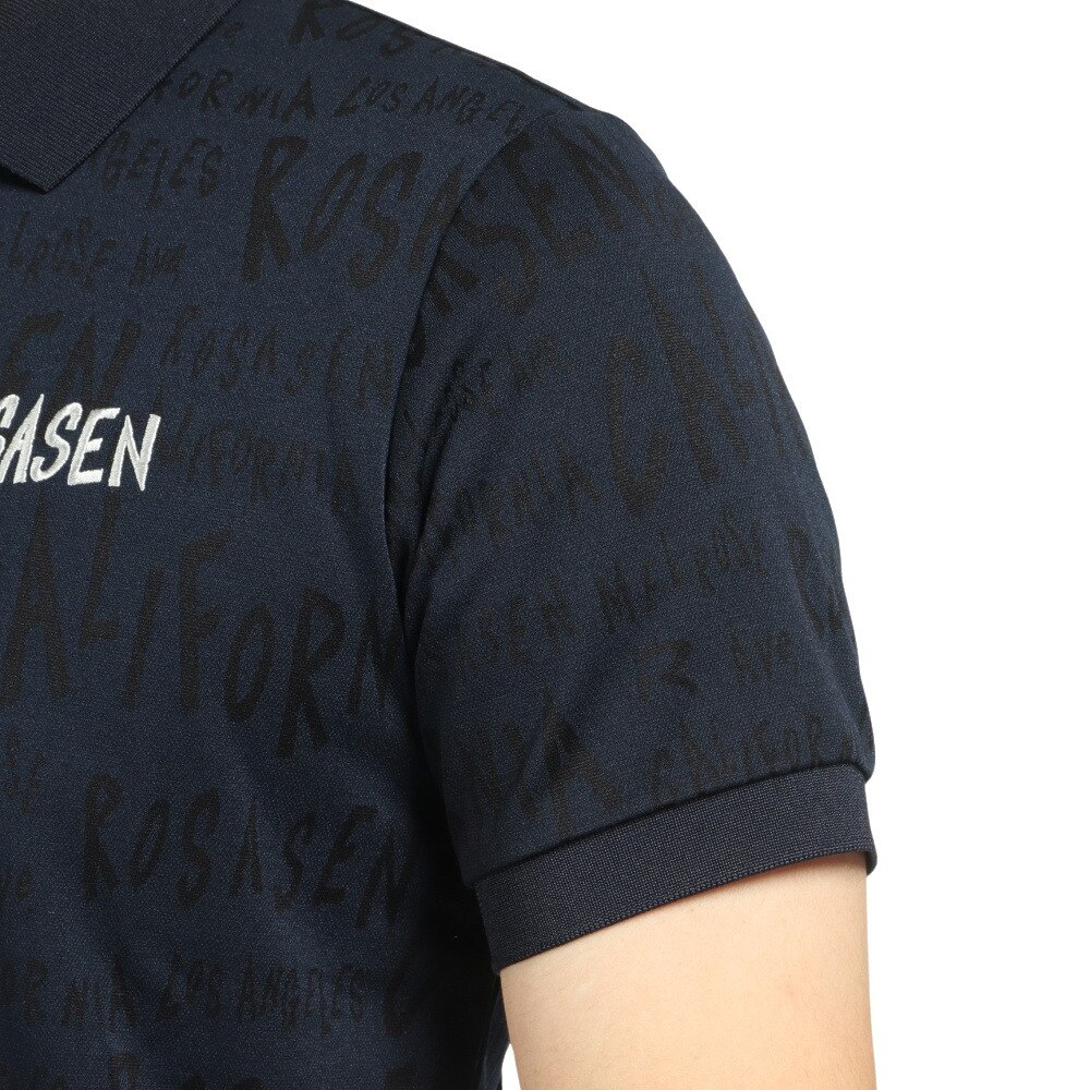 ROSASEN（メンズ）ゴルフウェア エコロゴジャガード 半袖ポロシャツ 044-27841-098 | ゴルフ用品はヴィクトリアゴルフ