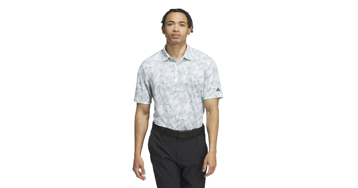 アディダス（adidas）（メンズ）ゴルフウェア パインツリープリント 半袖 メッシュシャツ JTX55-IT0157 W/GRN | ゴルフ ...