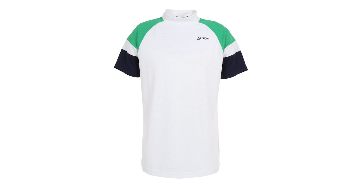 スリクソン（SRIXON）（メンズ）ゴルフウェア モックネック ゴルフ 半袖 メンズ 三段配色ワッフルメッシュシャツ RGMVJA10 ...
