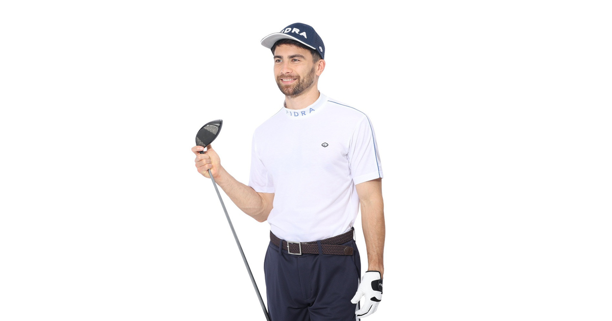 フィドラ（FIDRA）（メンズ）ゴルフウェア 半袖 モックネックシャツ FD5RTG09 WHT | ゴルフ用品はヴィクトリアゴルフ