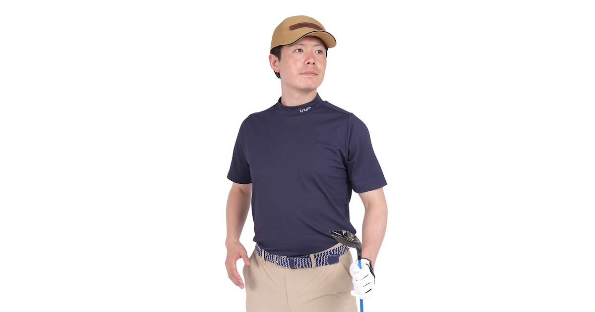 ザ・ワープ・バイ・エネーレ（The Warp By Ennerre）（メンズ）ゴルフウェア 吸汗速乾 半袖 ドライプラス モックネックシャツ ...