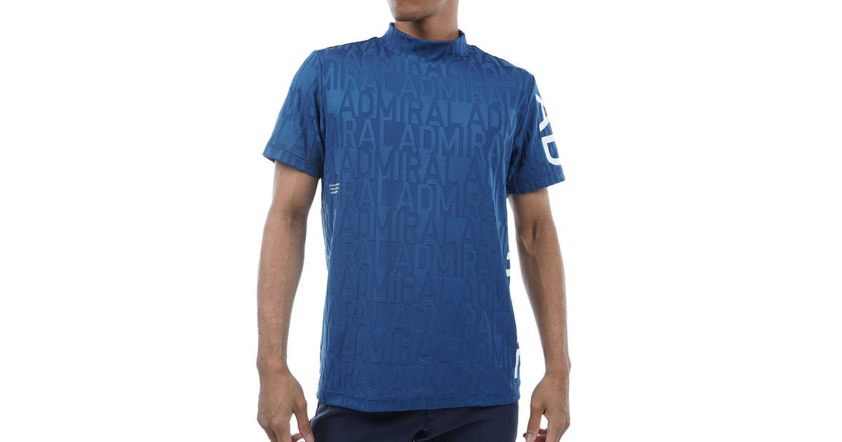 アドミラル ゴルフ（Admiral GOLF）（メンズ）ゴルフ 半袖 リンクスジャカード モックネックシャツ ADMA429-DBLU ...