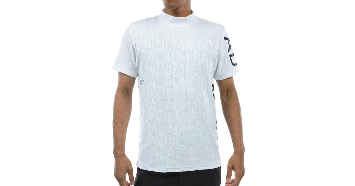 アドミラル ゴルフ（Admiral GOLF）（メンズ）ゴルフ 半袖 リンクスジャカード モックネックシャツ ADMA429-WHT ...