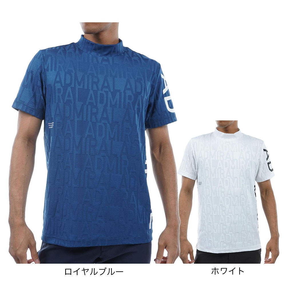 アドミラル ゴルフ（Admiral GOLF）（メンズ）ゴルフウェア 半袖 リンクスジャカード モックネックシャツ ADMA429-DBLU ...