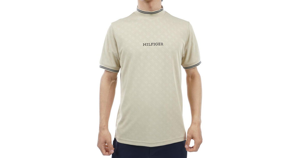 トミー ヒルフィガー ゴルフ（TOMMY HILFIGER GOLF）（メンズ）ゴルフ モノグラム半袖モックネックシャツ THMA408 ...