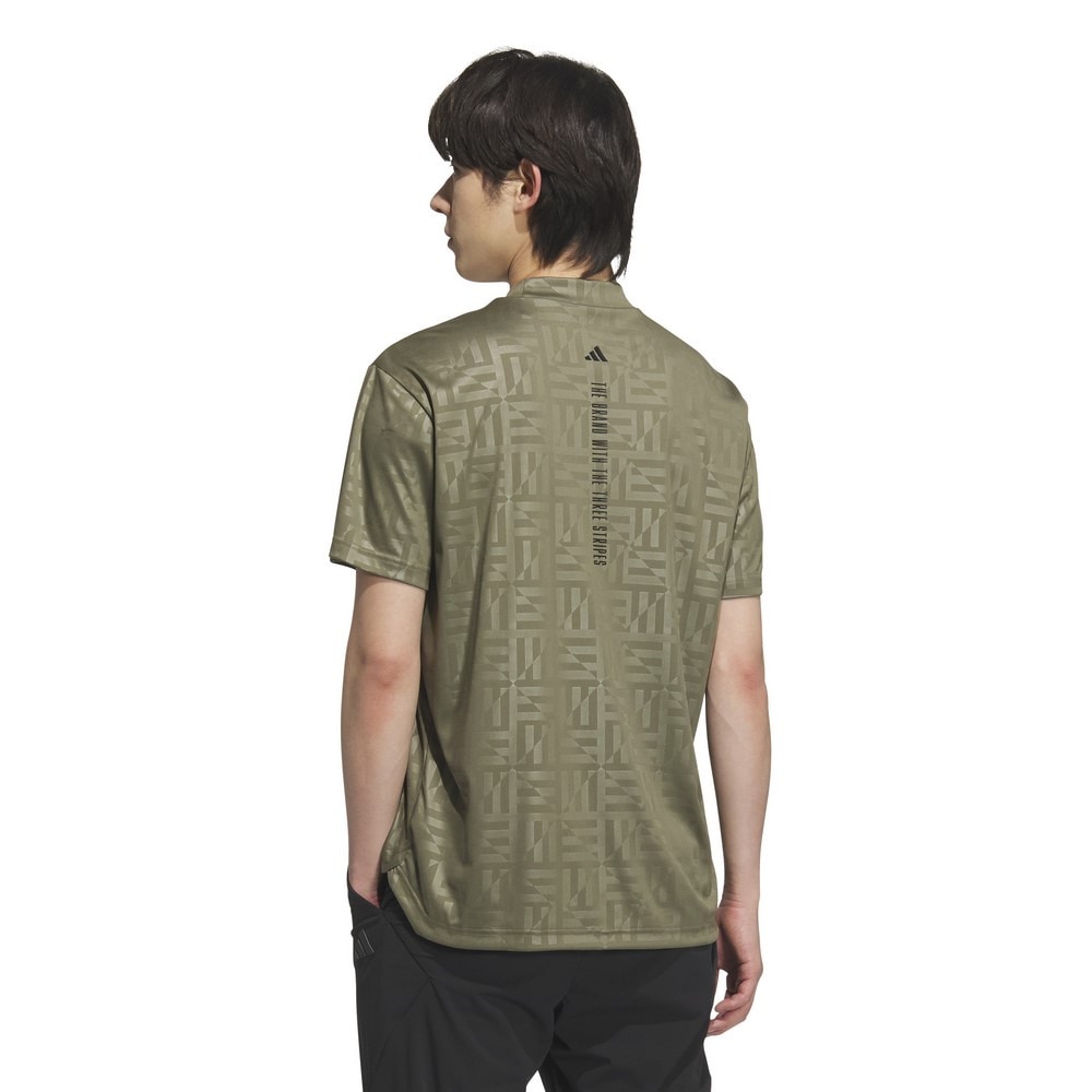 アディダス（adidas）（メンズ）ゴルフウェア BOSロゴ柄デボス モックネック 半袖シャツ KVH25-JF6279OLV | ゴルフ用品 ...
