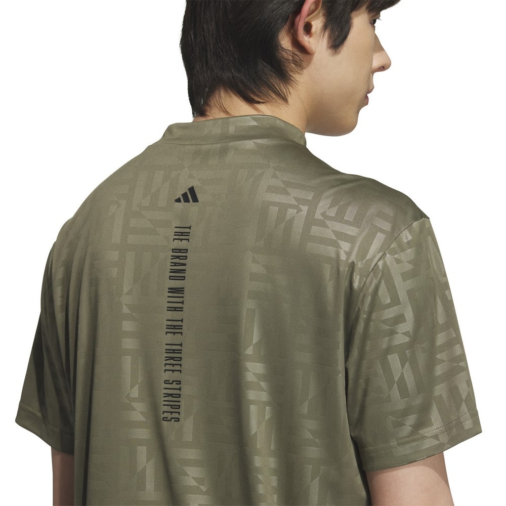 アディダス（adidas）（メンズ）ゴルフウェア BOSロゴ柄デボス モックネック 半袖シャツ KVH25-JF6279OLV | ゴルフ用品 ...