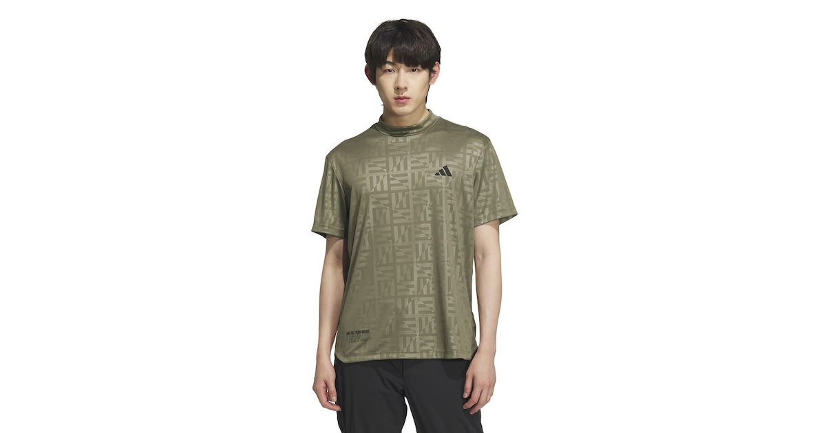 アディダス（adidas）（メンズ）ゴルフウェア BOSロゴ柄デボス モックネック 半袖シャツ KVH25-JF6279OLV | ゴルフ用品 ...