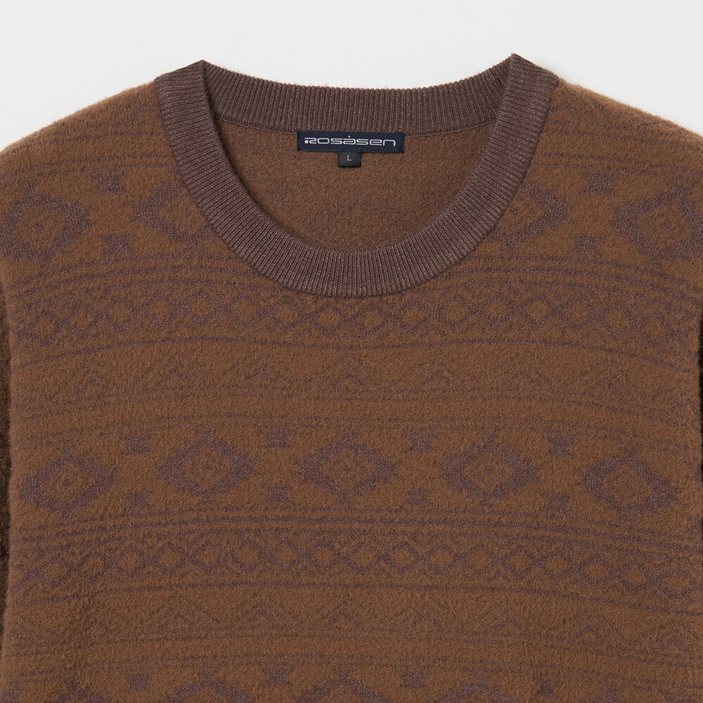 ROSASEN（ROSASEN）（メンズ）ゴルフウェア モールジャカード クルー