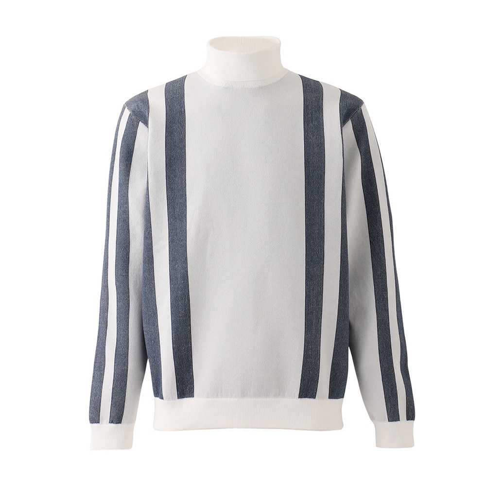 フィドラ（FIDRA）（メンズ）ゴルフウェア 長袖 変形ストライプモック