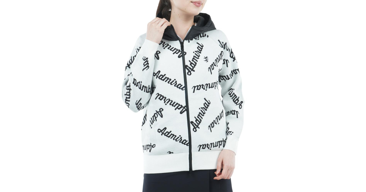 アドミラル ゴルフ（Admiral GOLF）（レディース）ゴルフウェア アウター 保温 裏地付きロゴニットパーカー ADLA285-WHT ...