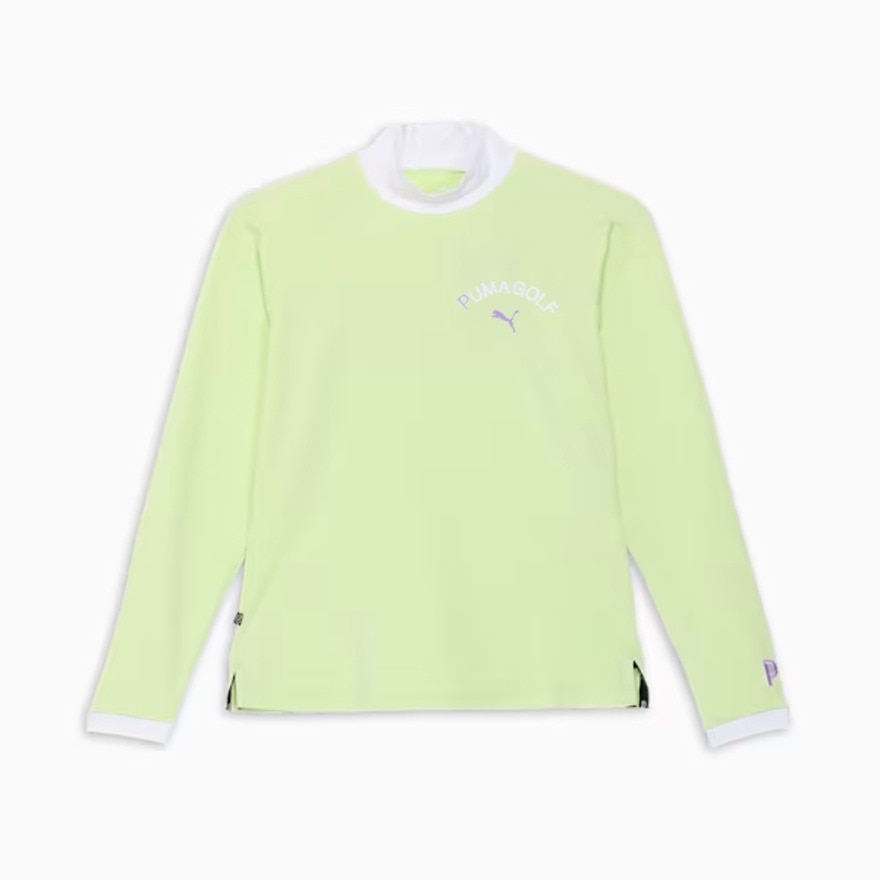 プーマ（PUMA）（レディース）ゴルフウェア 吸水速乾 PC ピーチ ストレッチ P ロゴ ラグラン モックネック 長袖 シャツ 630587 ...