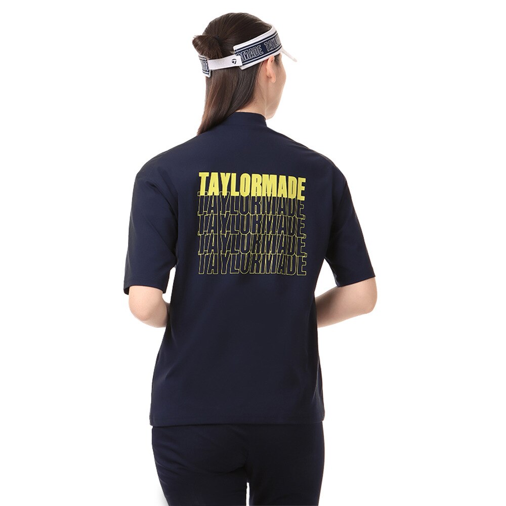 テーラーメイド（TAYLORMADE）（レディース）ゴルフウェア 吸汗速乾 ダイアゴナルロゴ半袖モックシャツ M19849-TL493 ...