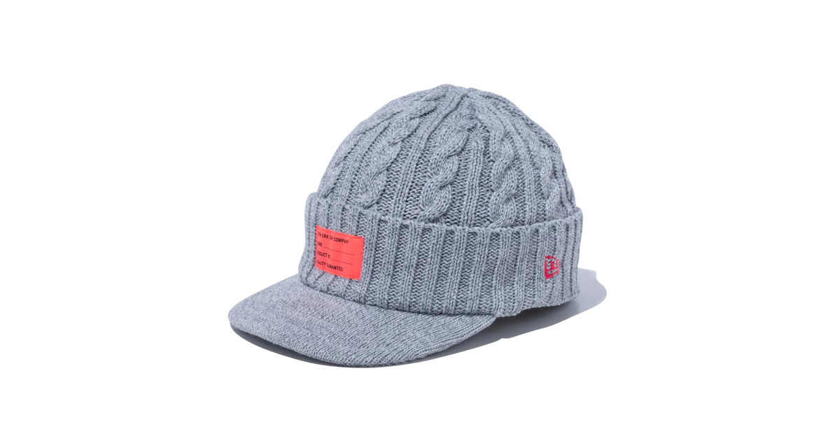 ニューエラ（NEW ERA）（レディース）ゴルフ 防寒 ニットキャップ バイザーニット ウーブンパッチ GRY 13327821 | スポーツ ...