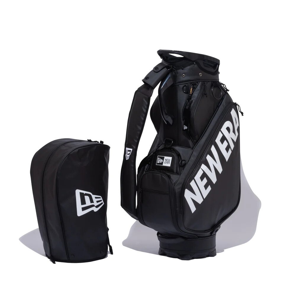 ニューエラ（NEW ERA）（メンズ、レディース）ゴルフ キャディバッグ カート式 9.5型 5分割 ツアーバッグ TPU ワードマークロゴ ...