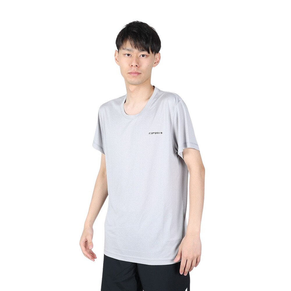 アイスピーク（ICEPEAK）（メンズ）北欧デザイン シンプル 半袖Tシャツ カットソー BOGEN 57755 205 ライトグレー ...