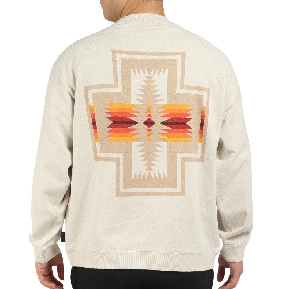 ペンドルトン｜ペンドルトン（PENDLETON）（メンズ）スウェット トレーナー ラグラン バックプリント 2475-9004 10073 アイボリー オーバーサイズ - アウトドア・キャンプ ...