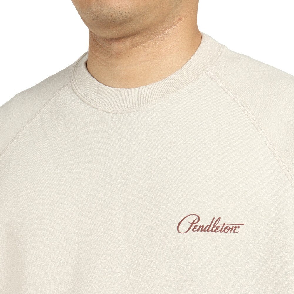 ペンドルトン｜ペンドルトン（PENDLETON）（メンズ）スウェット トレーナー ラグラン バックプリント 2475-9004 10073 アイボリー オーバーサイズ - アウトドア・キャンプ ...