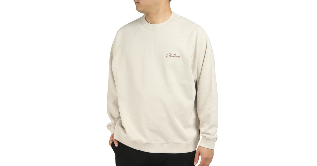 ペンドルトン｜ペンドルトン（PENDLETON）（メンズ）スウェット トレーナー ラグラン バックプリント 2475-9004 10073 アイボリー オーバーサイズ - アウトドア・キャンプ ...