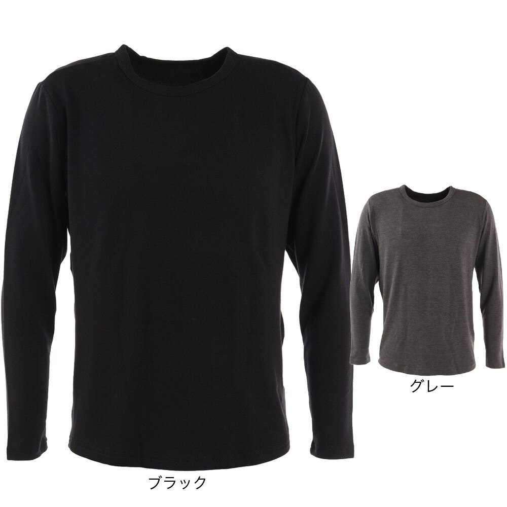 POLEWARDS（メンズ）クルーネック長袖アンダーシャツ VIATEX PW2LJU06BLK | ゴルフ用品はヴィクトリアゴルフ