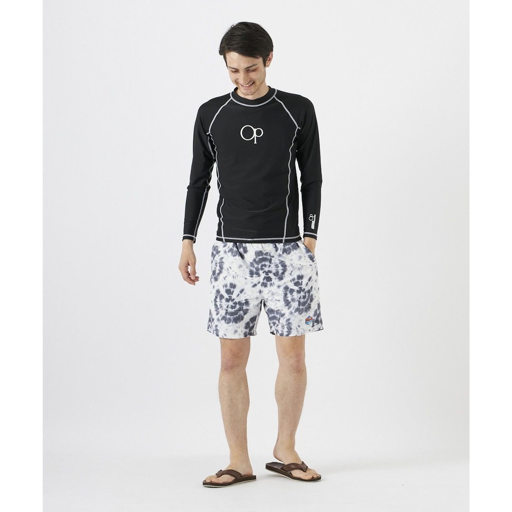オーシャンパシフィック（Ocean Pacific）（メンズ）ラッシュガード 長袖 メンズ ブラック UVカット UPF50+ 紫外線対策 ...