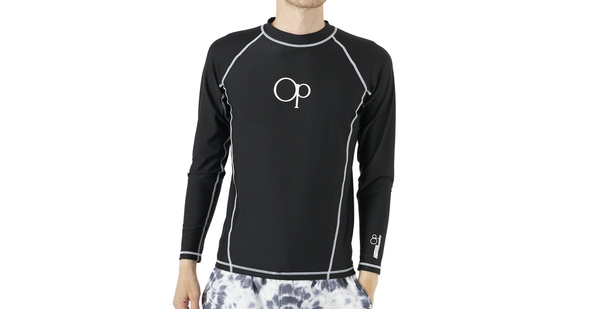 オーシャンパシフィック（Ocean Pacific）（メンズ）ラッシュガード 長袖 メンズ ブラック UVカット UPF50+ 紫外線対策 ...