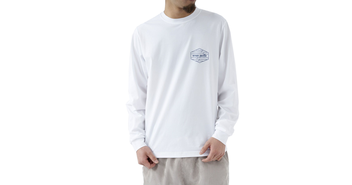 オーシャンパシフィック（Ocean Pacific）（メンズ）ラッシュガード 長袖UV Tシャツ 512469 WHT | ウィンタースポーツ ...