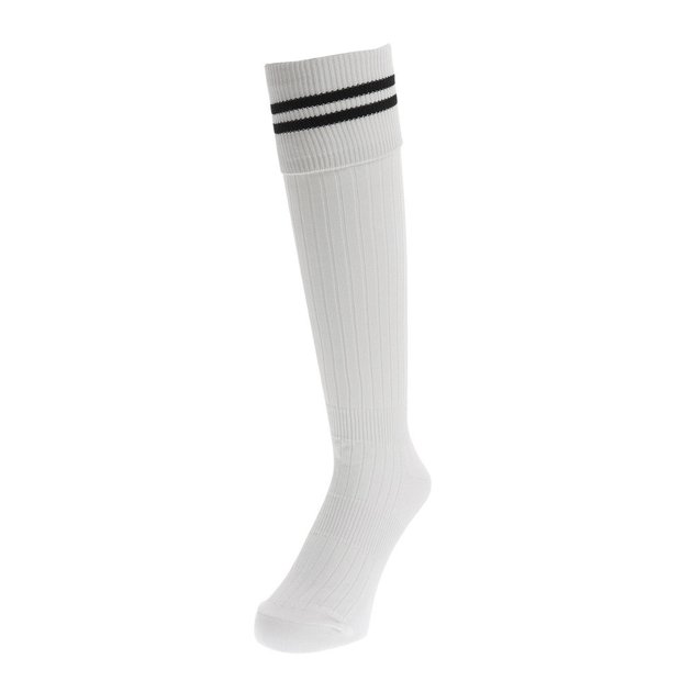 デュアリグ（DUARIG）（メンズ）サッカー ソックス 吸汗速乾 ライン ストッキング 1足組 750D9OK002-WHT-M 白 靴下 ...