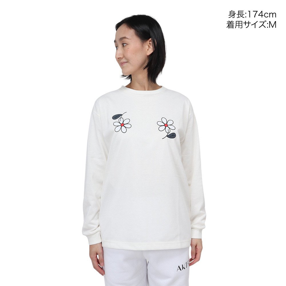 アクター（AKTR）（レディース）バスケットボールウェア 長袖Tシャツ GLOW DRYTECH 123-050005 WH 速乾 ...