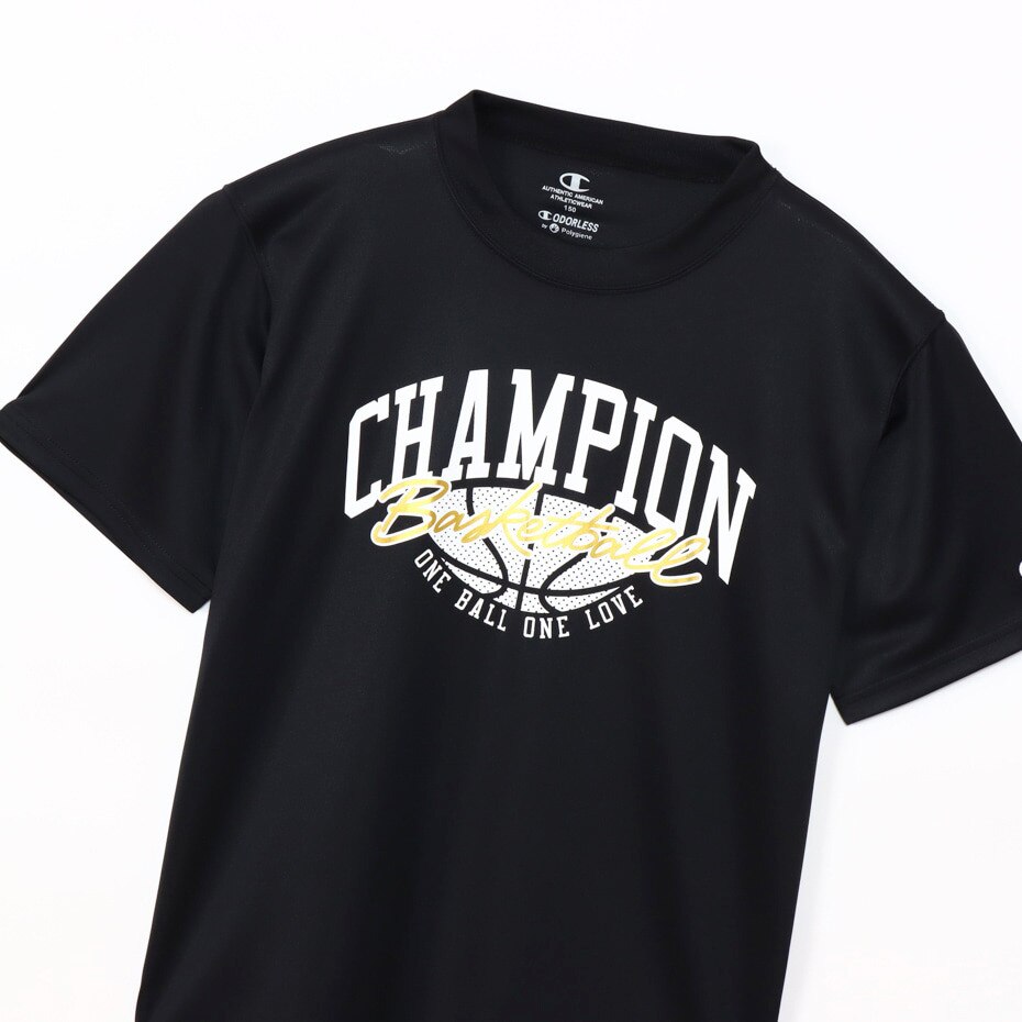 チャンピオン（CHAMPION）（キッズ）バスケットボールウェア ジュニア ミニ ショートスリーブTシャツ 24SS CK-ZB322 090 速乾 | ゴルフ用品はヴィクトリアゴルフ
