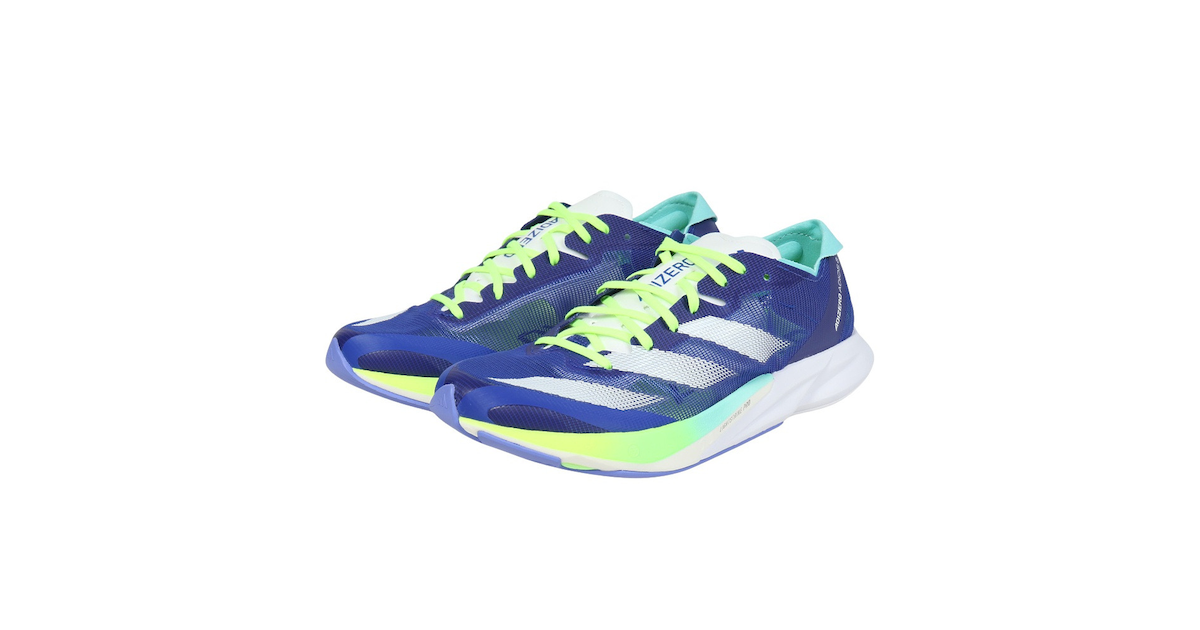 アディダス（adidas）（メンズ）ランニングシューズ アディゼロジャパン8M ブルー ID3631 スニーカー トレーニングシューズ 部活 ...