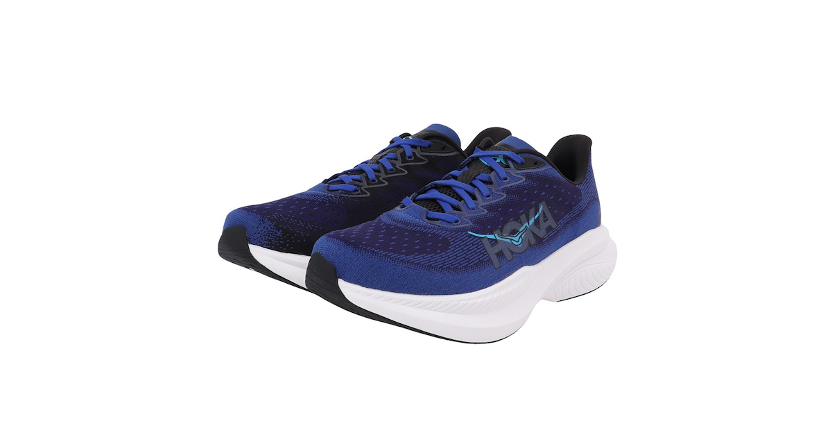 ホカ（HOKA）（メンズ）ランニングシューズ ジョギングシューズ マッハ 6 ワイド ブラック ネイビー 1147833-BNGH スニーカー ...