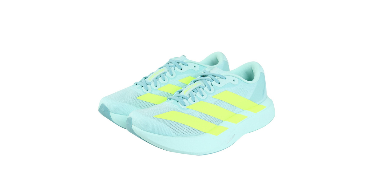 アディダス（adidas）（レディース）ランニングシューズ トレーニングシューズ 部活 アディゼロ エヴォ SL ターコイズ JS4452 ...