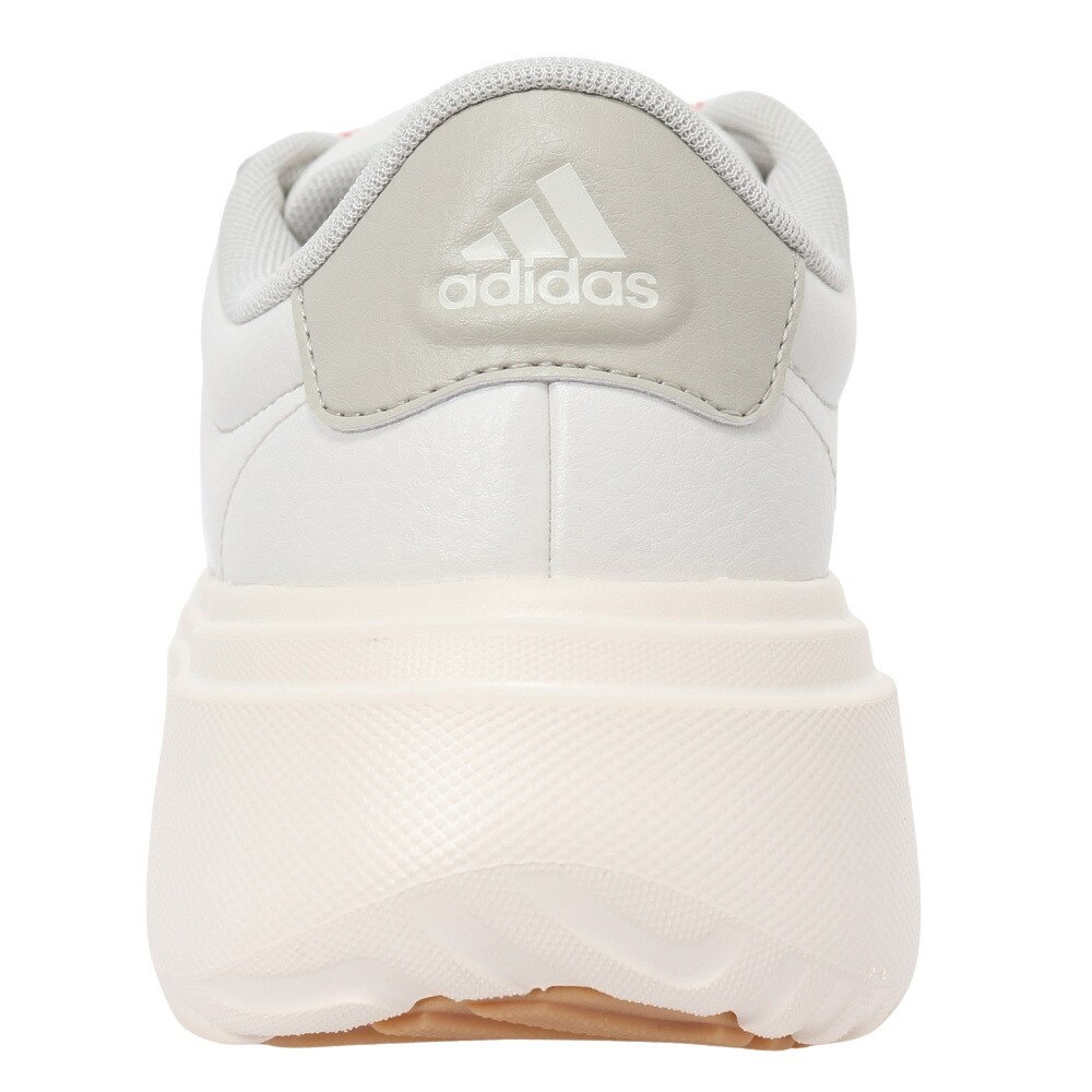 アディダス（adidas）（レディース）スニーカー グランドコートプラットフォーム ベージュ IE1094 カジュアル スポーツシューズ 厚底 ...