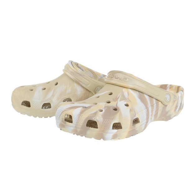 クロックス（crocs）（メンズ、レディース）サンダル クラシック マーブル クロッグ ベージュ 206867-2Y3-2023 シャワサン ...