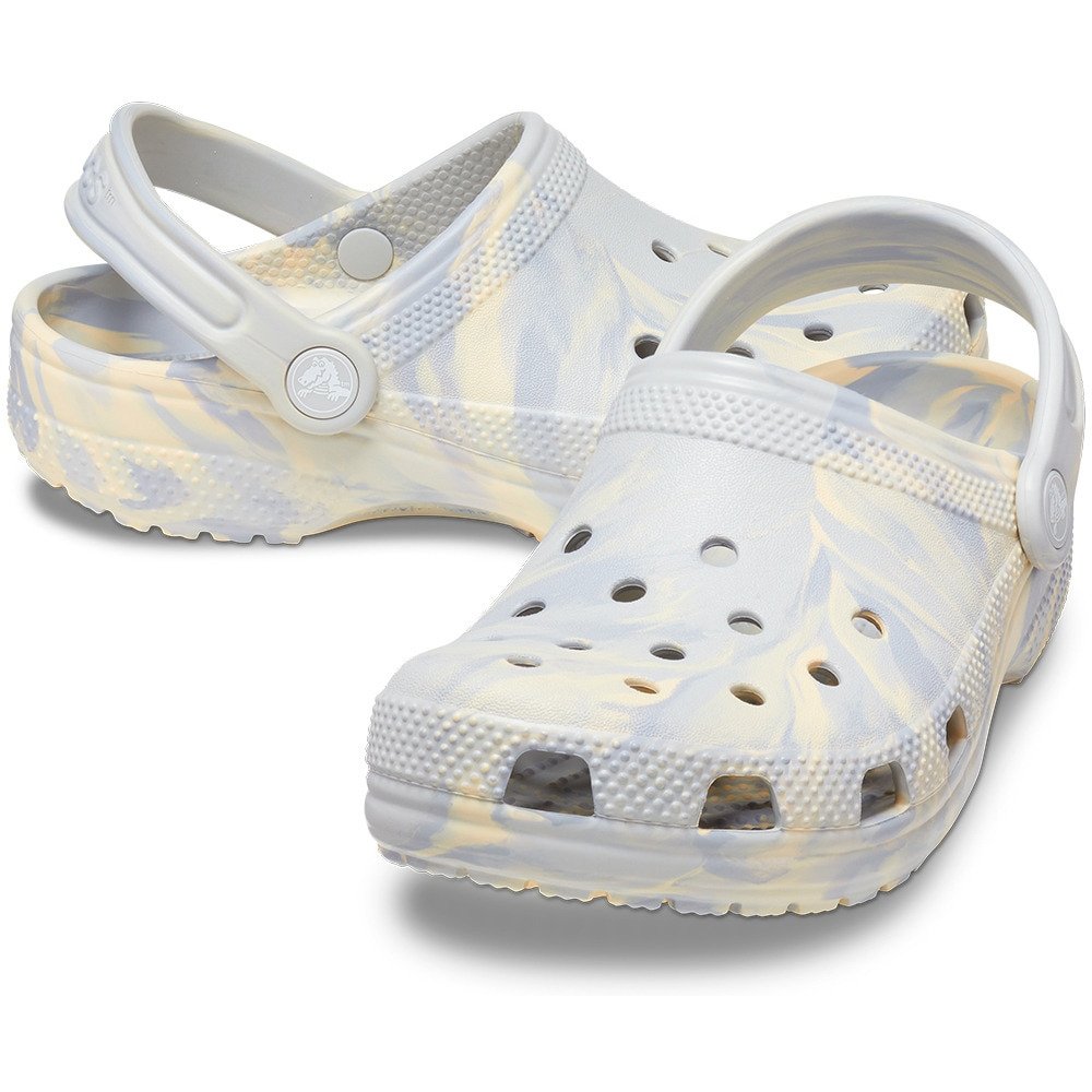 クロックス（crocs）（キッズ）ジュニアサンダル クラシック マーブル クロッグ キッズ グレー 207464-1FS-2023 レジャー ...