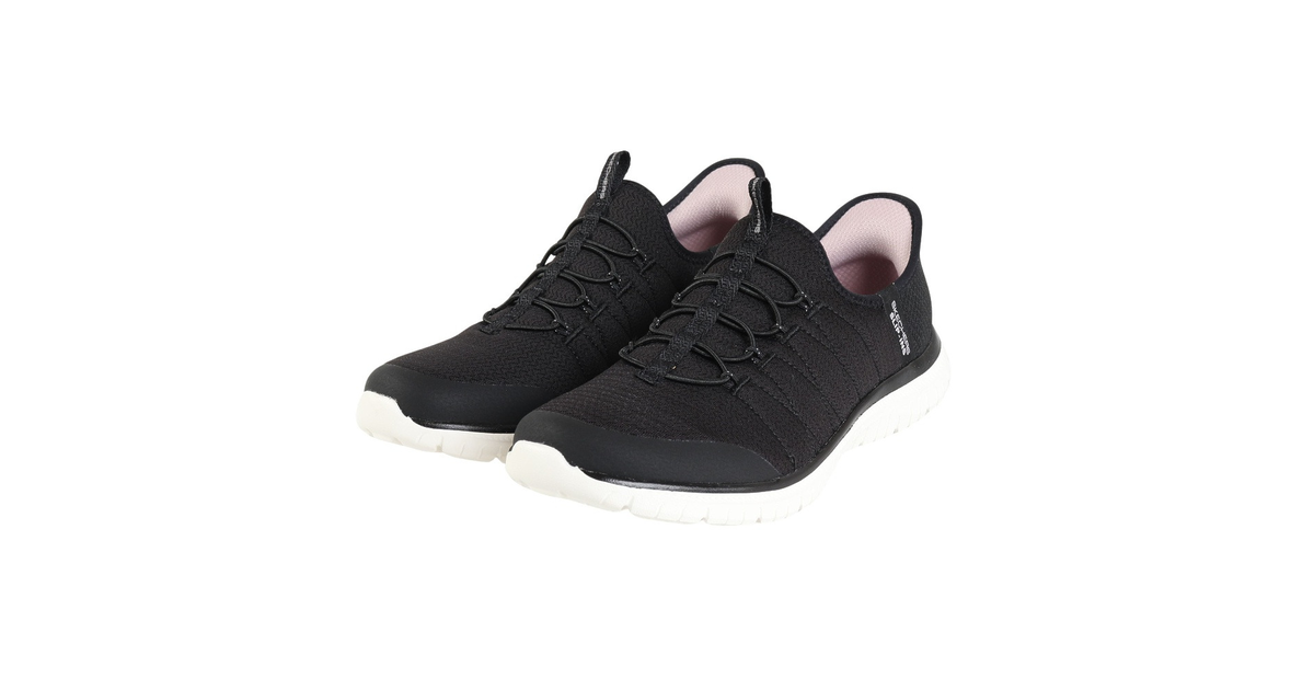 スケッチャーズ（SKECHERS）（レディース）カジュアルシューズ スリップインズ バーチュー グロー ブラック 104426-BKW ...