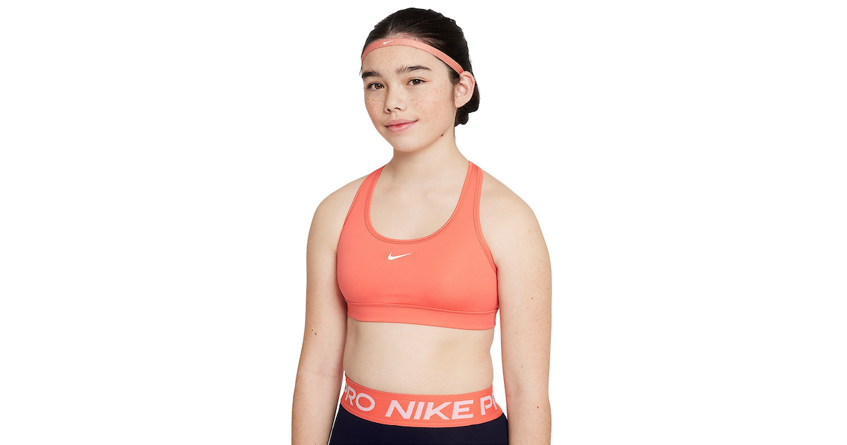 ナイキ（NIKE）（キッズ）ジュニア ガールズ ドライフィット スウッシュ スポーツブラ FJ7161-814 | スポーツ用品はスーパー ...