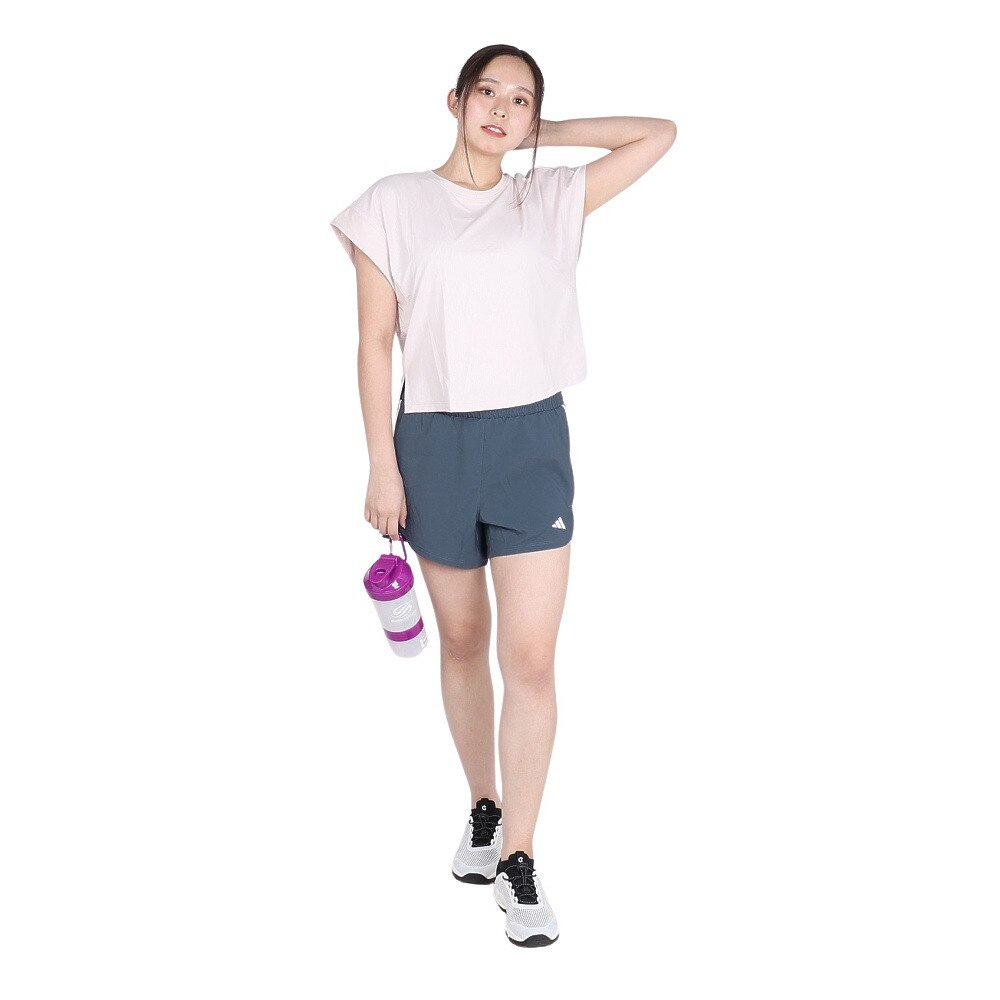 アディダス（adidas）（レディース）ペーサートレーニング スリーストライプス ウーブンハイライズショーツ KMC69-IS1663 ...