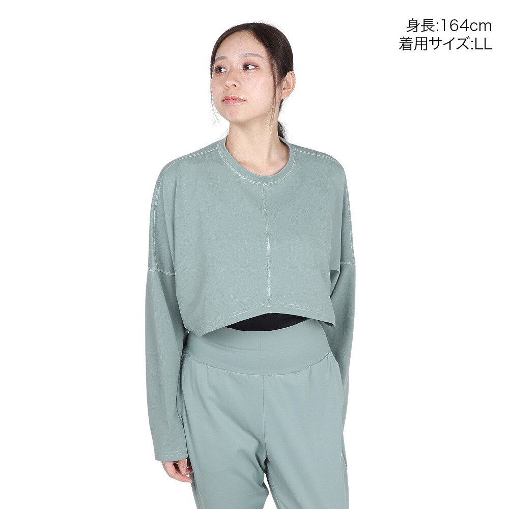 アディダス（adidas）（レディース）ヨガスタジオ クロップ スウェット NEN66-HR5086 | スポーツ用品はスーパースポーツゼビオ