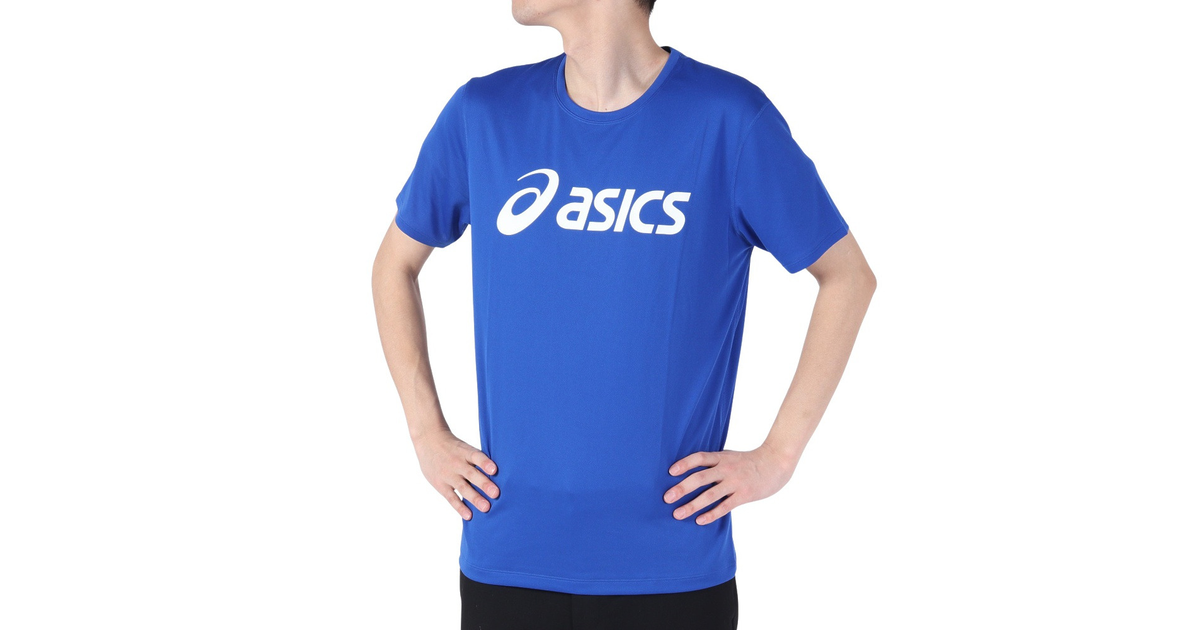 アシックス（ASICS）（メンズ）ランニングロゴプリント 半袖シャツ 2011C274.403 | スポーツ用品はスーパースポーツゼビオ