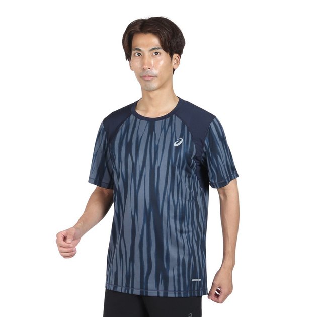 アシックス（ASICS）（メンズ）ROADランニンググラフィック半袖シャツ 2011D092.400 | スポーツ用品はスーパースポーツゼビオ