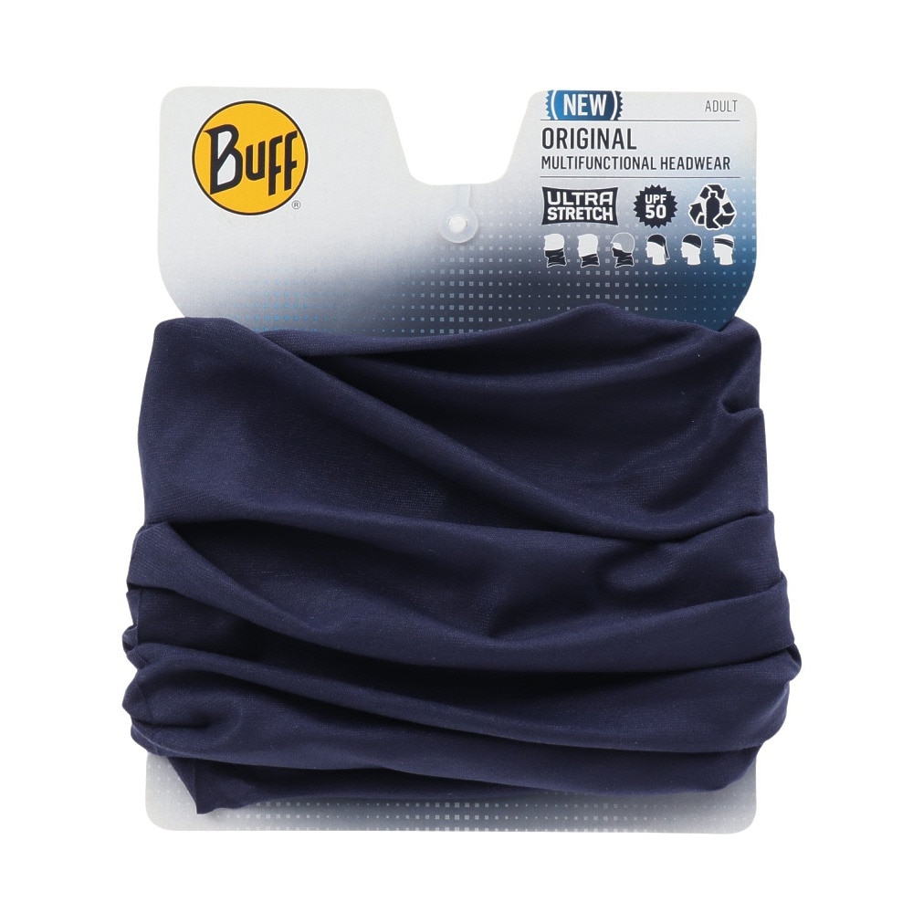 バフ（BUFF）（メンズ、レディース）ネックウォーマー フェイスマスク ヘアバンド UVカット 多機能 ORIGINAL SOLID NIGHT BLUE 334329 | スポーツ用品は ...